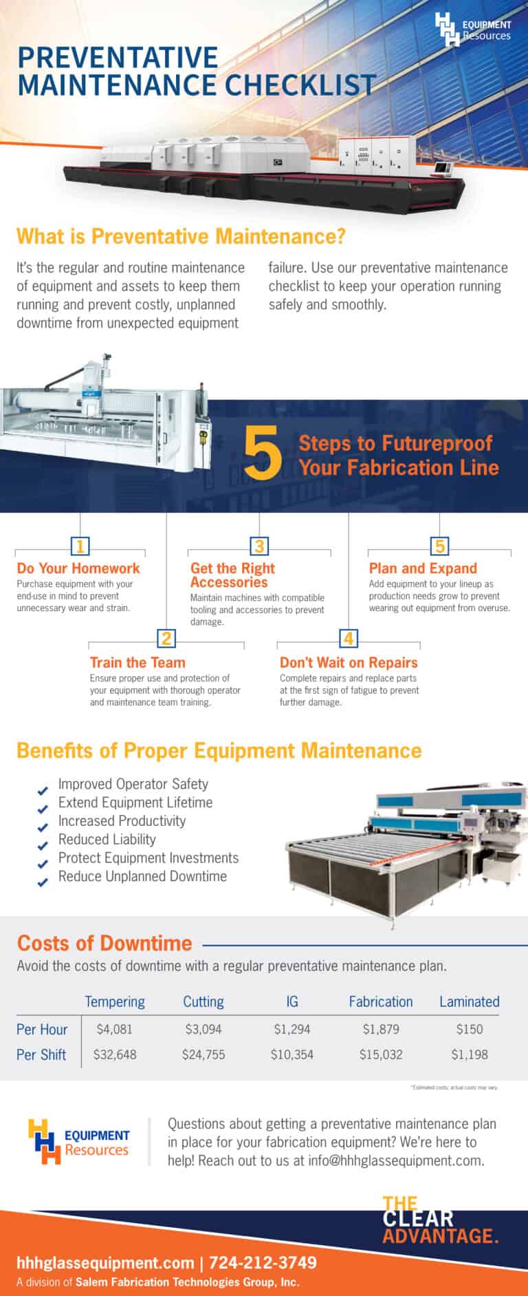 Preventative Maintenance Checklist from HHH Equipment Resources